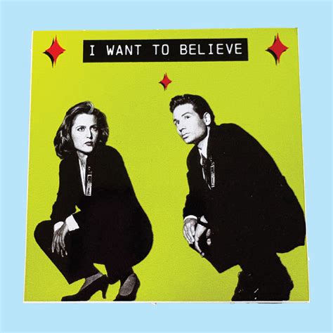Scully And Mulder I Want To Believe Sticker Ruby Ii