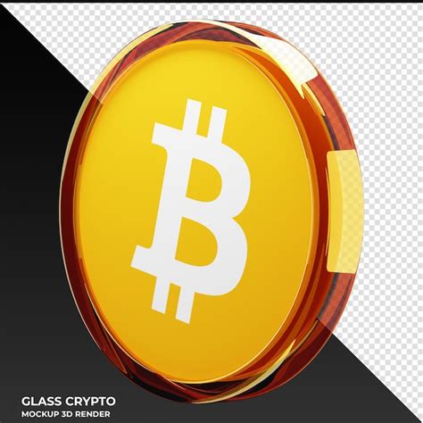 Premium Psd Bitcoin Btc Glass Crypto Coin 3d Illustration
