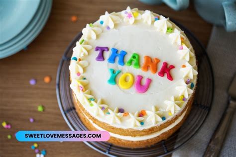 Thank You Message For Cake Maker Sweet Love Messages