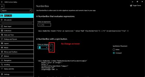Up Down Arrow Buttons In NumberBox Are Not Showing Any Effect On Mouse Hovering Issue