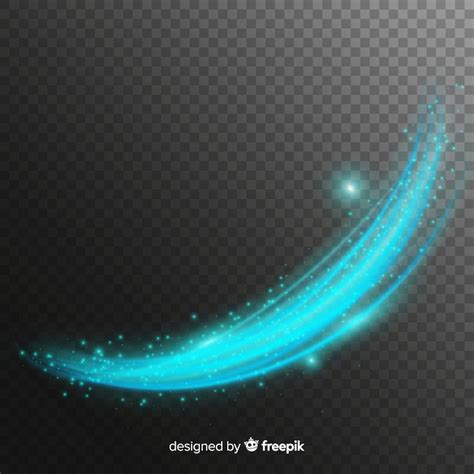 Free Vector Curve Light Effect Realistic Style