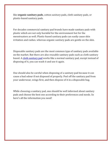 Ppt All About Sanitary Pads Powerpoint Presentation Free Download