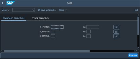 Abap How To Include A Standard Selection Tables Pernr In A Tab In