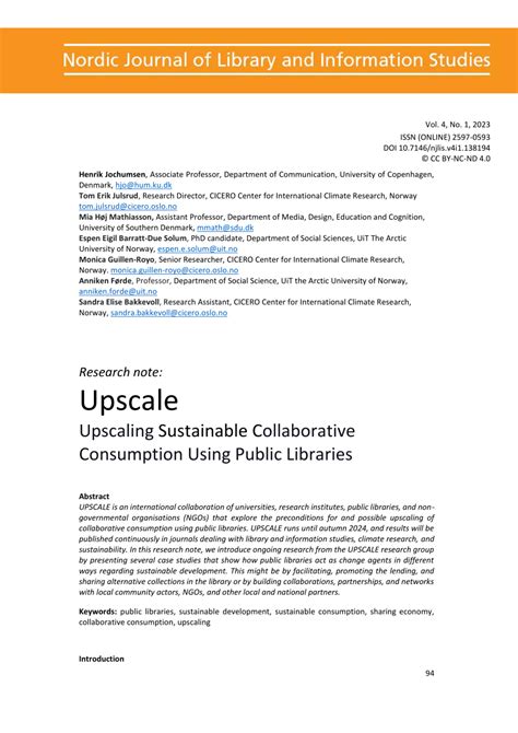 Pdf Upscale Upscaling Sustainable Collaborative Consumption Using