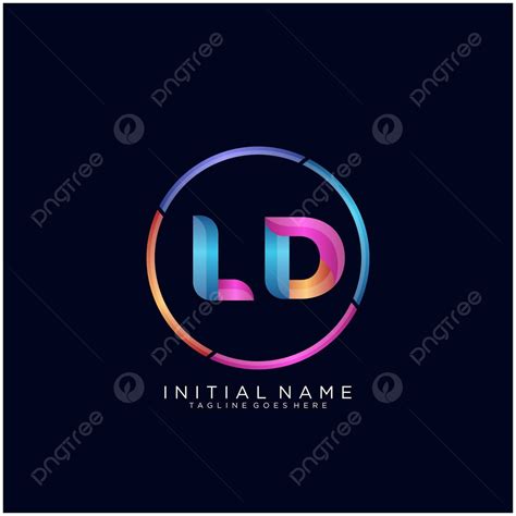 Ld Letter Logo Icon Design Template Elements Design Label Ld Vector