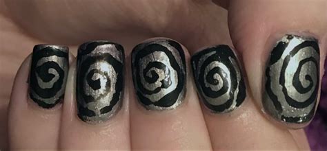 My Silver Swirl Nails