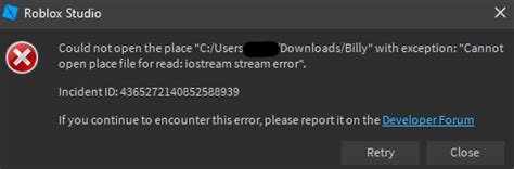 Error When Opening Place Through RobloxModManager Issue 78