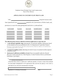 New Mexico Application To Convert State Trust Land Fill Out Sign