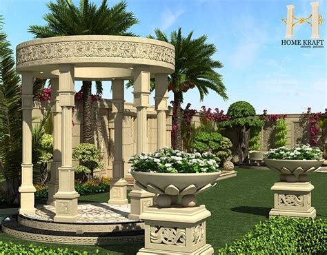 Farm House Classic Boundary Wall On Behance Garden Design Boundary