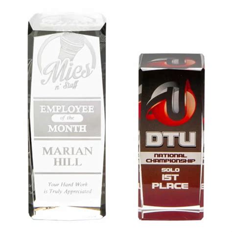 Blank Crystal Block The Trophy Shop