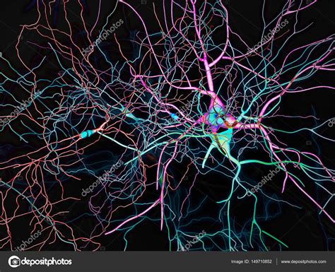 Hjärnan Nervceller Synapser Neurala Nätverk Krets Av Nervceller