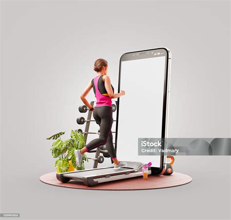 특이한 3d 일러스트 스마트 폰 응용 프로그램 운동에 대한 스톡 사진 및 기타 이미지 운동 건강한 생활방식 체육관 Istock