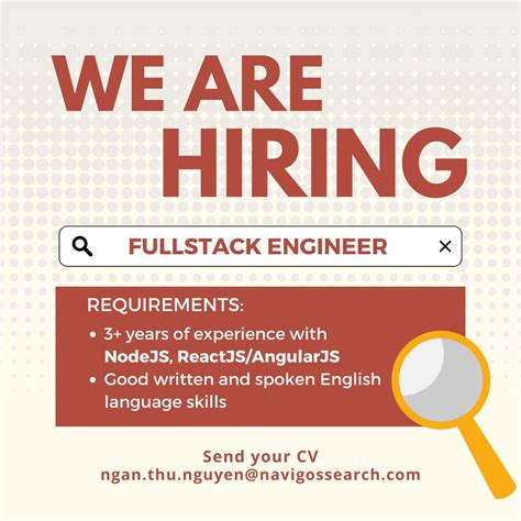Thu Ngân Nguyễn On Linkedin Fullstackengineer Nodejs Reactjs Angularjs Navigossearchhiring