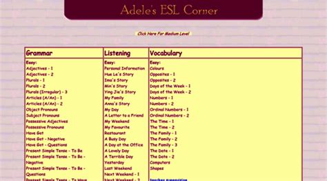 Adeles Esl Corner Your Free Adele S Corner