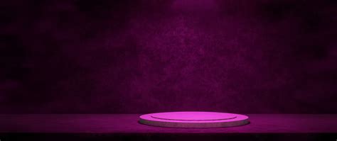 그래픽 디자인 3d 일러스트표시에 대한 디스플레이 연단 심각한 희미한 깊은 보라색 색상 프리젠 테이션 배너 배경 배경 화면 대기