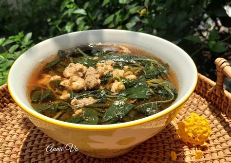 Cách Làm Món Canh Rau Dền Nấu Thịt Xay Của Annie Vo Cookpad