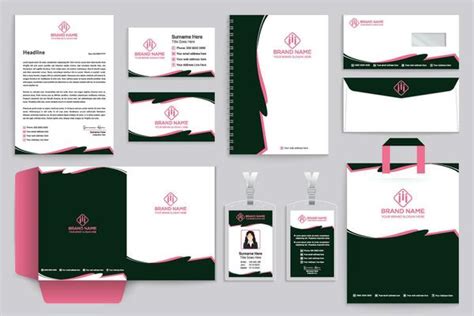 Stationery Mockup Vector Art Icons And Graphics For Free Download