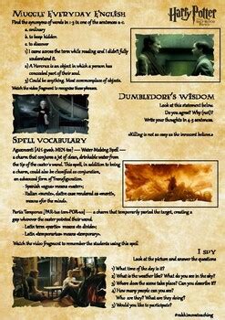 Harry Potter And Half Blood Prince Movie By Rakhimova Teaching Tpt