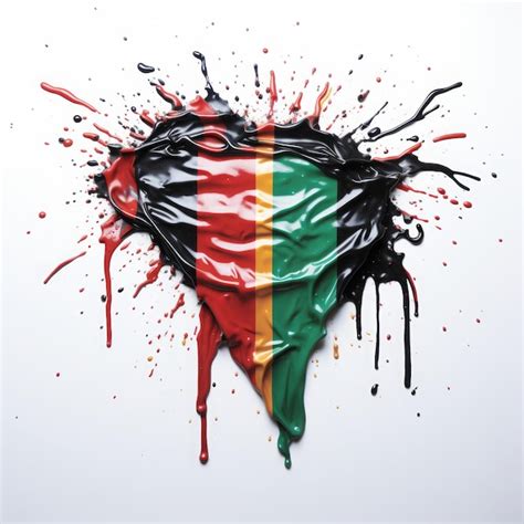 Premium Photo Artistic Statement Melting Plastic The Palestinian Flag