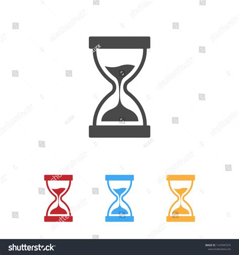 Hourglasses Icons Set Various Color Stock Vector Royalty Free