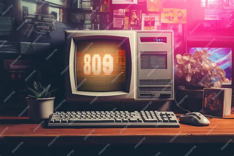 Premium Ai Image 90s Computer 90s Retro Background