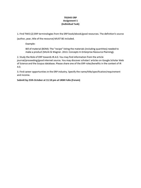 tr2043 erp individual task 1 pdf