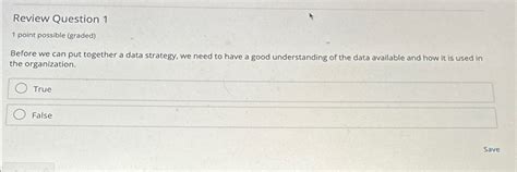 Solved Review Question 11 ﻿point Possible Gradedbefore We