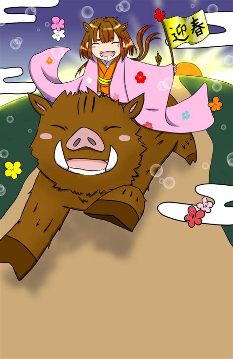 2019年年賀状 亥年 獅兎 插图 Art Street