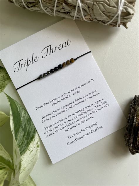 Triple Threat Bracelet Protection Bracelet Mens Protection Etsy