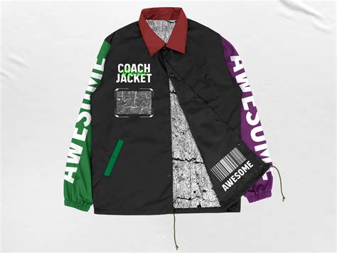 5 Coach Jacket Mockup Front By Daldsgh On Dribbble