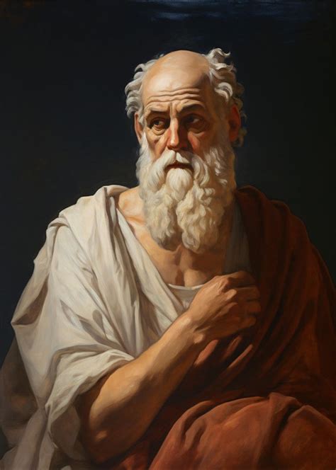 Socrates Oil Portrait Metal Poster By Vars Displate Ancient