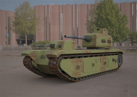 Fcm F1 Tank 3d Modell 3d Modell Turbosquid 2061923