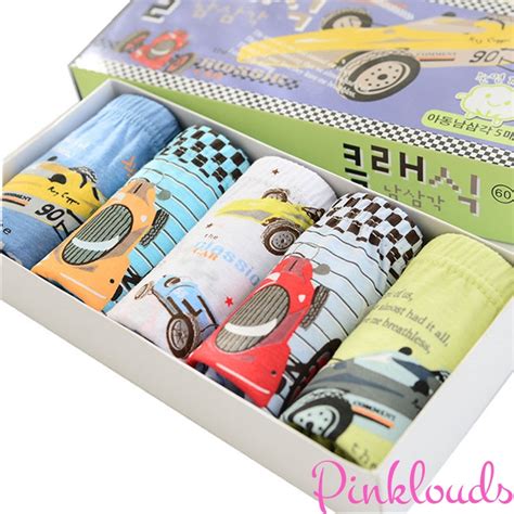 กางเกงชั้นในกางเกงบ็อกเซอร์สําหรับเด็กผู้ชายผ้าฝ้ายลายการ์ตูน 5ชิ้น Spcsophia Th Thaipick