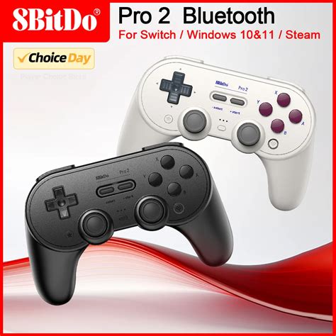 8bitdo Pro 2 Bluetooth Gamepad Controller With Joystick For Nintendo Switch Pc Macos Android