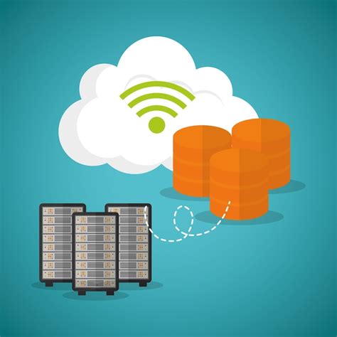 premium vector cloud computing web hosting design