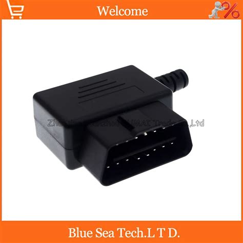 16 Pin Obd2 Male Plug Connector Plug For Ecu Obd2 Testobd Plugobdii