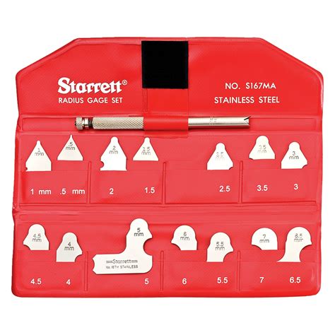 Starrett® 167 Series™ Metric Radius Gauge Set Thefire