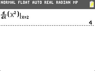 Solution Calculating Derivatives On The TI Plus Family Of Graphing Calculators