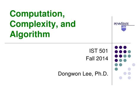 Ppt Computation Complexity And Algorithm Powerpoint Presentation