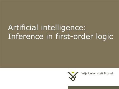 Ppt Artificial Intelligence Inference In First Order Logic