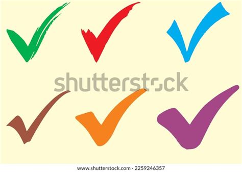 Check Mark Right Correct Icon Different Stock Vector Royalty Free