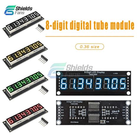 036 Inch 8 Digit Led Module Display Digital Tube Module 7 Segment 5v 74hc595 894 Picclick Au