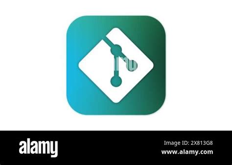 A White Git Logo On A Gradient Green And Blue Background The Logo