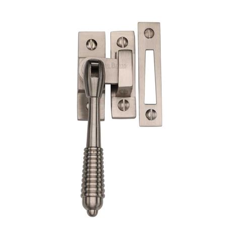 Heritage Brass Mortice And Hook Plate Casement Fastener Reeded Design In