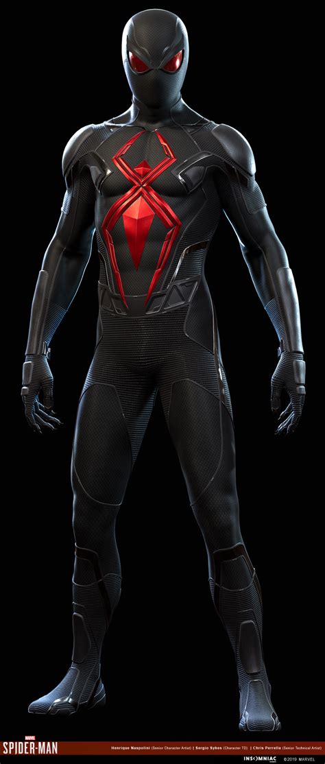 Artstation Marvels Spider Man Dark Suit Henrique Naspolini