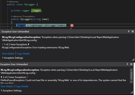 C Getting Aspnet Request To Work Properly Without Referencing Nlog