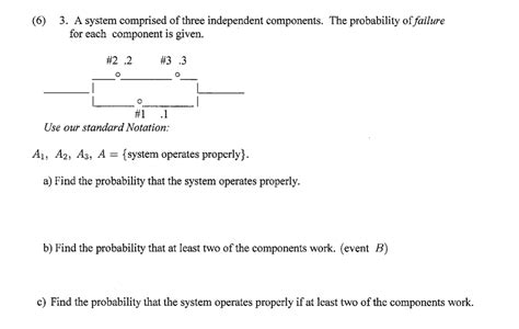 Solved 6 3 A System Comprised Of Three Independent