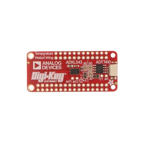 Adxl343 Adt7410 Sensor Featherwing Module With 3 Axis Accelerometer And Temperature Sensor