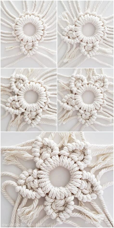 Macrame Snowflake Ornament A Wonderful Thought Macrame Patterns Tutorials Macrame Patterns