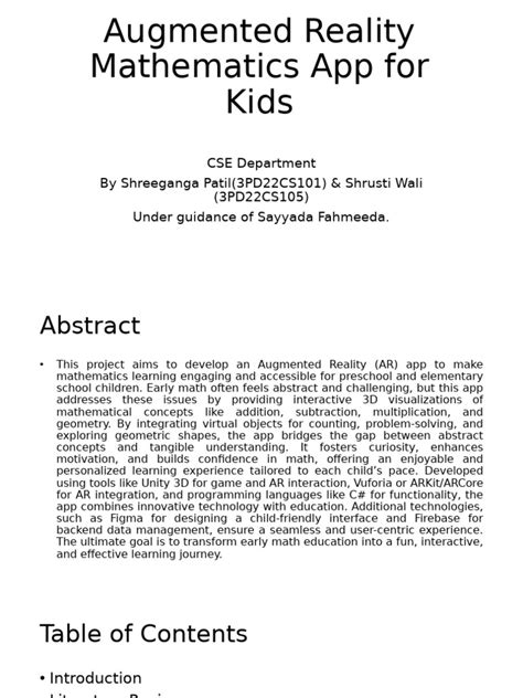 ar presentation pdf augmented reality mathematics